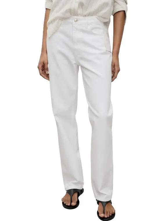 Mango Straight Leg Jeans - White