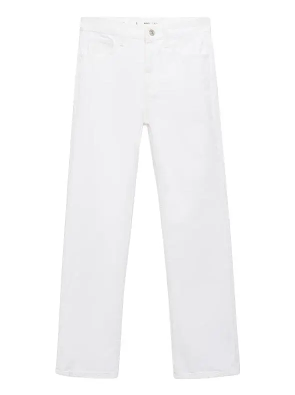 Mango Matilda Mid-rise Straight-leg Jeans - White
