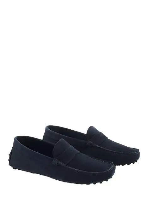 SCAROSSO Michael Driving Shoes - Blue - Suede