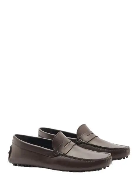 SCAROSSO Michael Driving Shoes - Brown - Calf