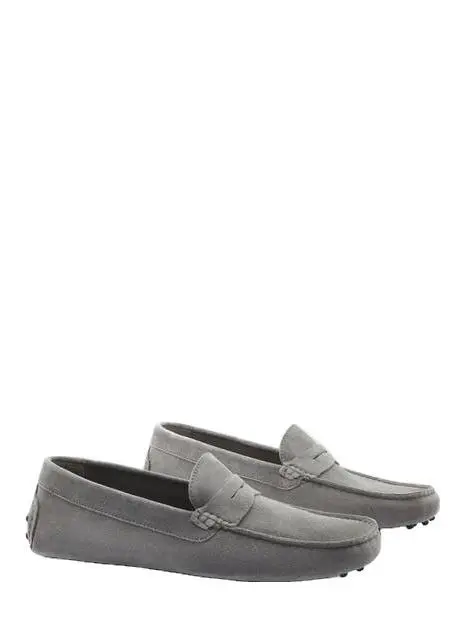 SCAROSSO Michael Driving Shoes - Grey - Suede