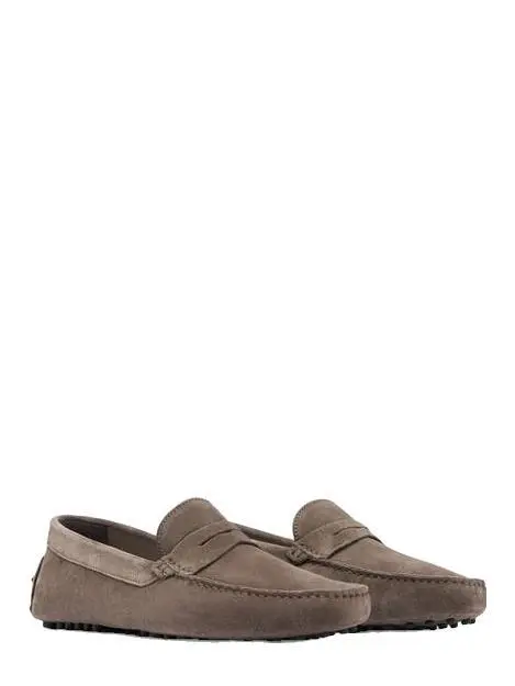 SCAROSSO Michael Driving Shoes - Taupe - Suede