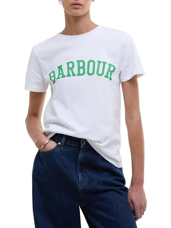 Barbour Bailey Logo Graphic T-shirt - White