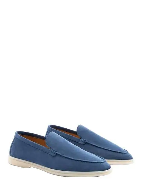 SCAROSSO Ludovico Loafers - Steel Blue - Suede