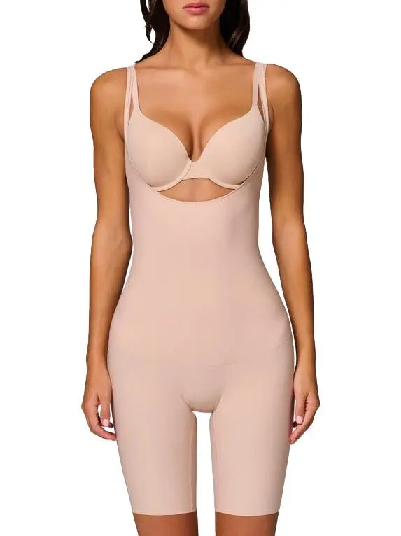 Simone Perele Story Open-bust Shaper Bodysuit - Peau Rose