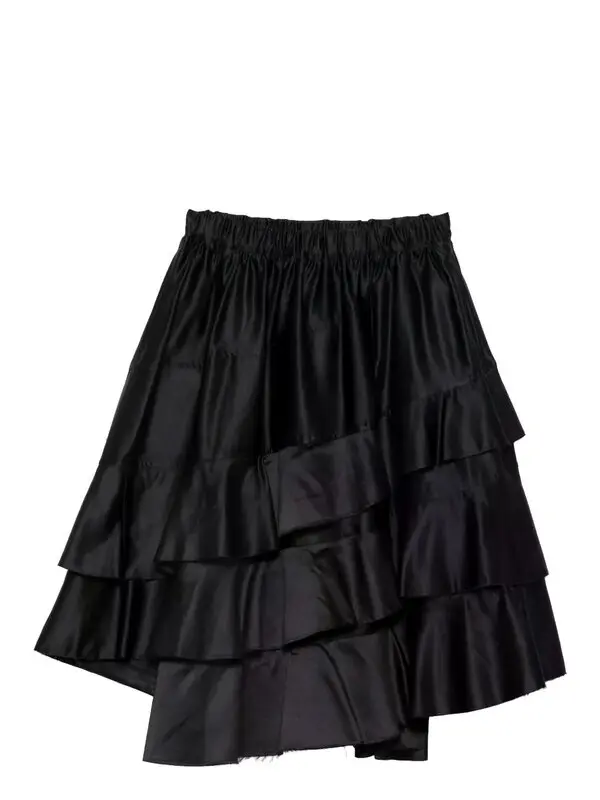 BLACK COMME DES GARÇONS Raw-edge Layered Skirt - Black