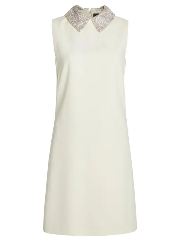 Versace La Vacanza Collared Mini Dress - Ivory