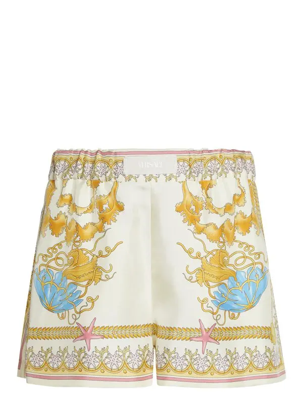 Versace La Vacanza Silk Twill Board Shorts - Print
