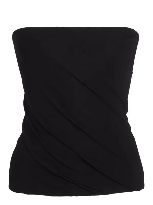 Versace Stretch-crepe Jersey Strapless Top - Black