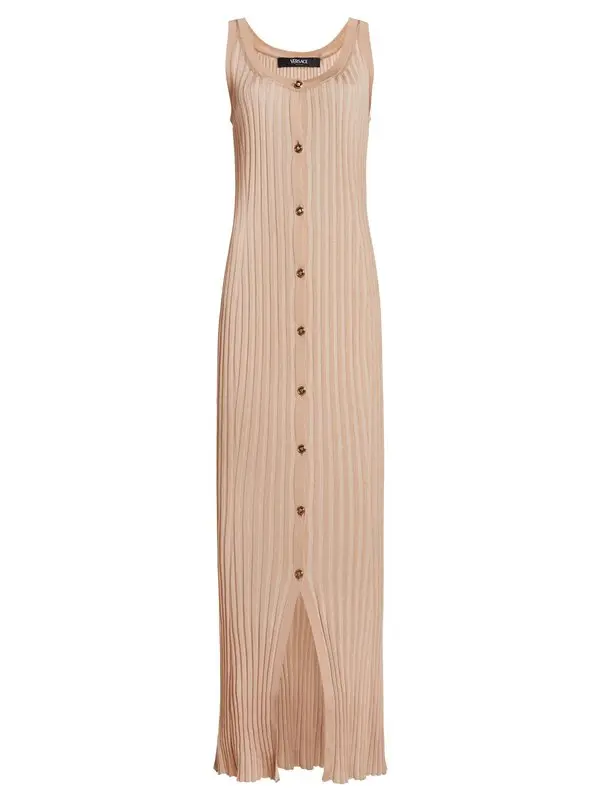 Versace La Vacanza Knit Maxi Dress - Neutral
