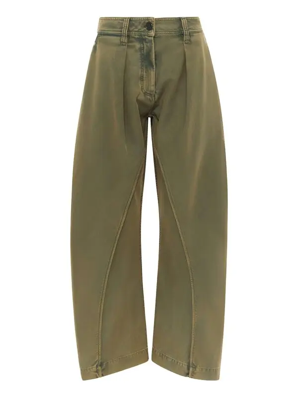 JW Anderson Twisted Seam Cotton Trousers - Green