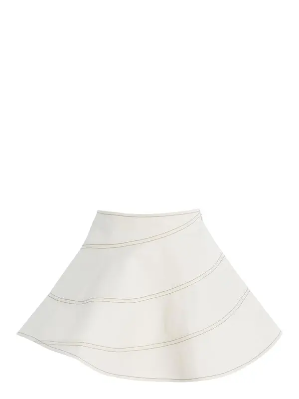 K.NGSLEY Calliope Denim Skirt - Ivory