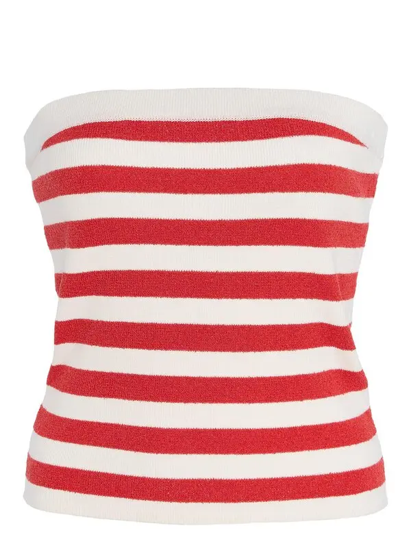Posse Ari Striped Tube Top - Red