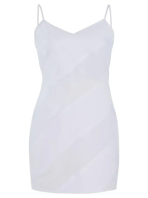 K.NGSLEY Hestia Spiral Mini Slip Dress - White