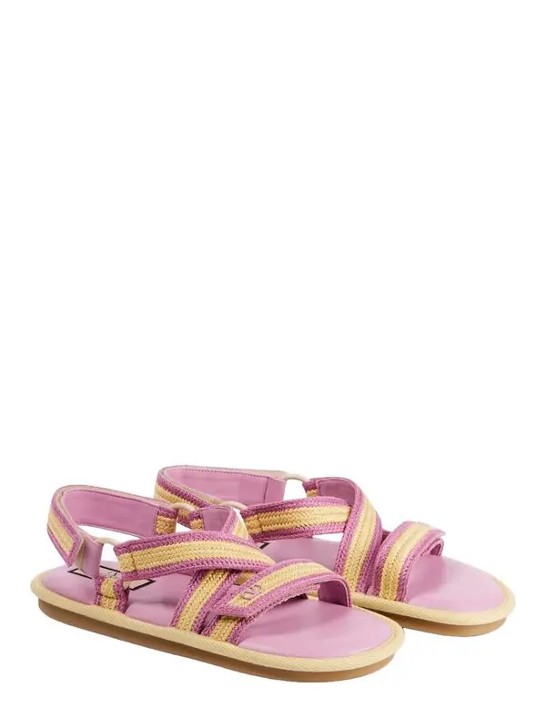 Valentino Garavani Lake Powell Crochet Sandals - Purple