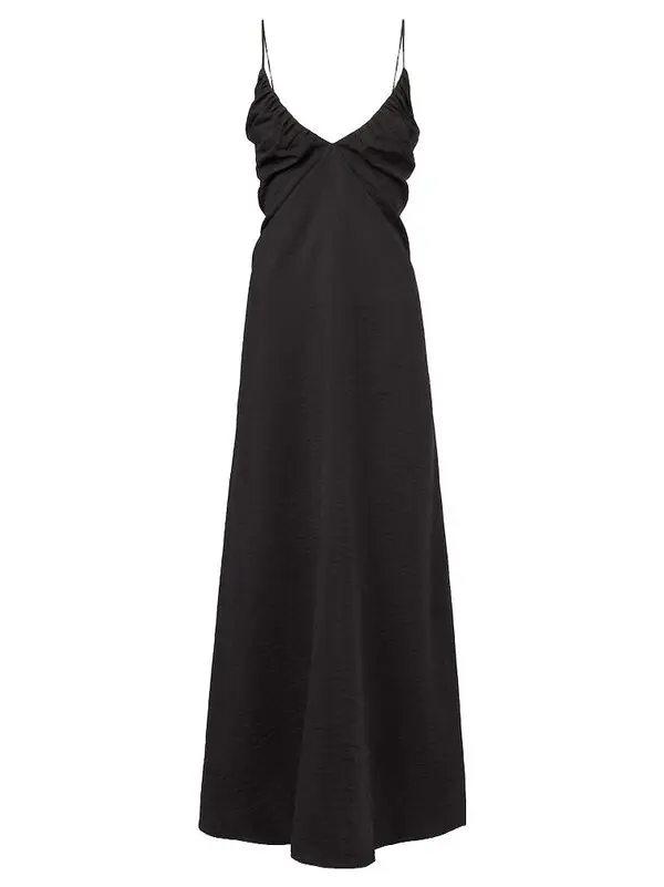 RÓHE Silk-blend Maxi Dress - Black