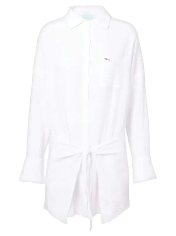 Melissa Odabash Sara Cotton Shirt Dress - White