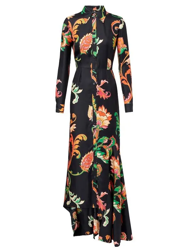 Etro Silk Shirt Dress - Black
