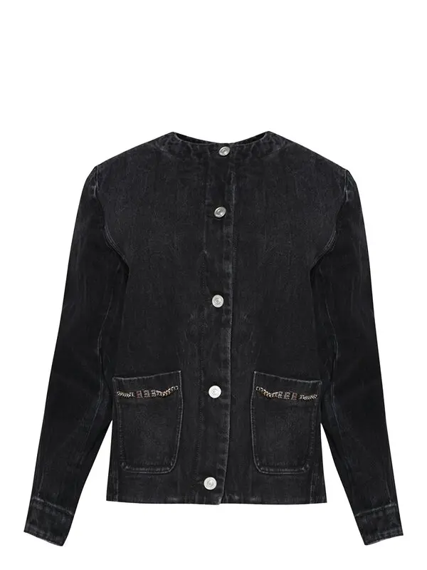 Givenchy Collarless Chain Jacket - Black