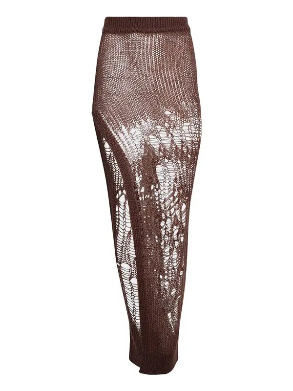 Rick Owens Spider Ziggy Skirt - Brown
