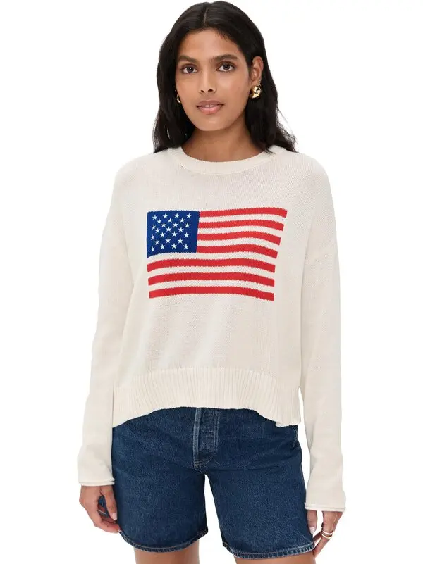 Z Supply Sienna Flag Sweater - Sea Salt