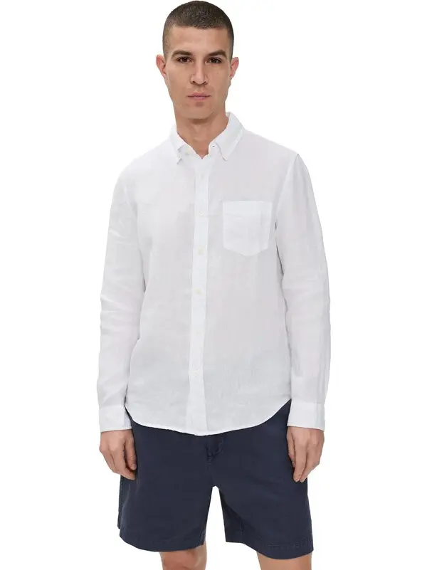 ALEX MILL Linen Mill Shirt - White