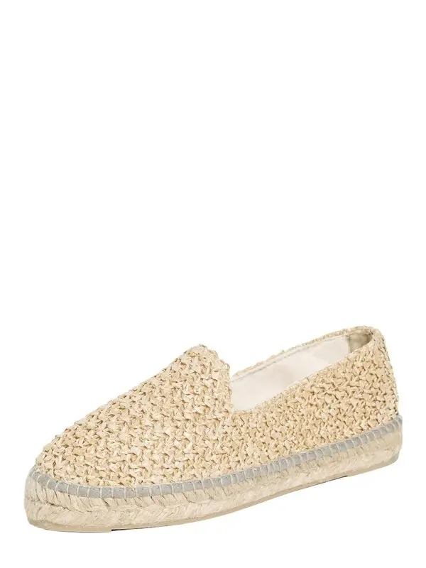 Manebí Flat Raffia Espadrilles - Raffia Net