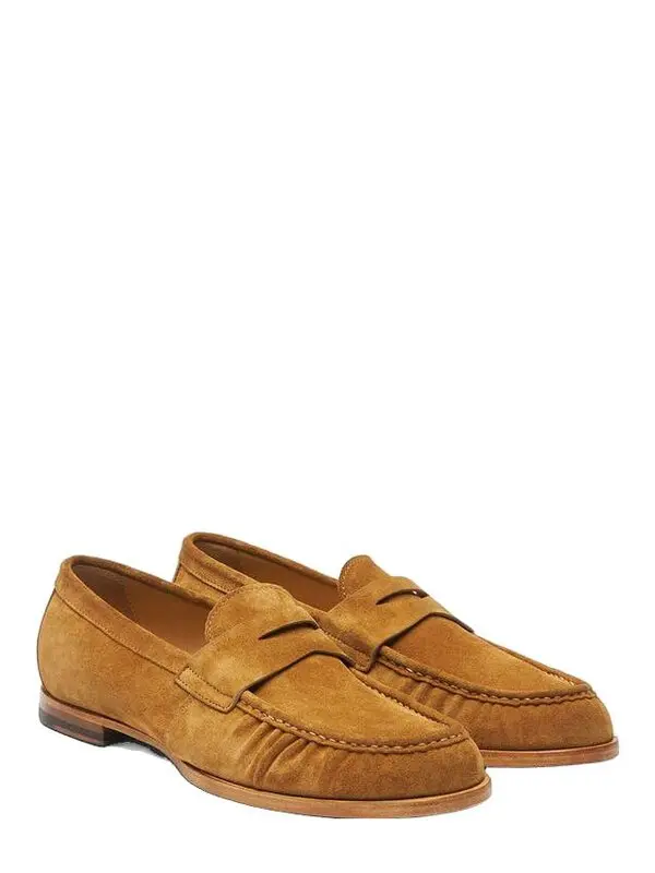 SCAROSSO Fred Loafers - Tan - Suede