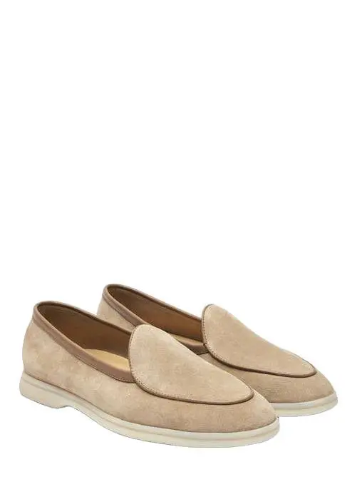 SCAROSSO Livio Suede Loafers - Oat - Suede