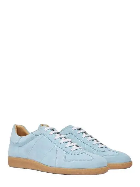 SCAROSSO Hans Low-top Sneakers - Light Blue - Suede