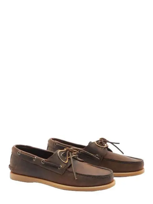SCAROSSO Boat Shoes - Brown - Nubuck