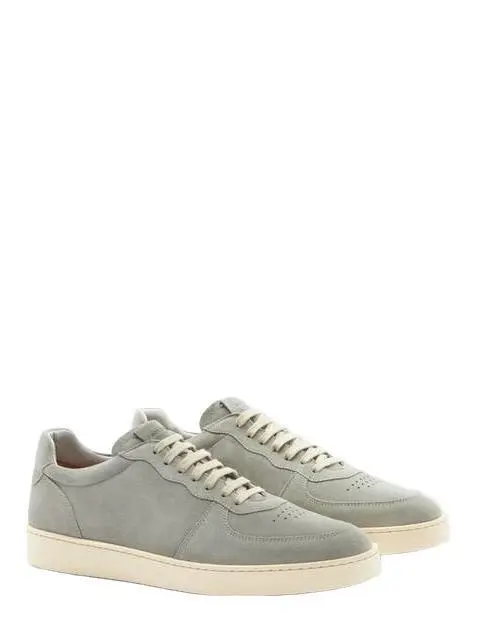 SCAROSSO Agostino Leather Sneakers - Light Steel - Suede