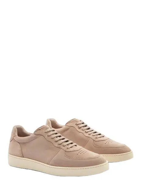 SCAROSSO Agostino Leather Sneakers - Taupe - Suede