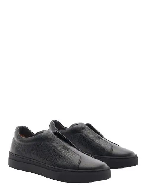 SCAROSSO Luca Slip-on Sneakers - Black - Calf