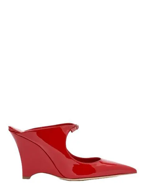 SCAROSSO Marta Ii High Heel Mules - Red - Patent