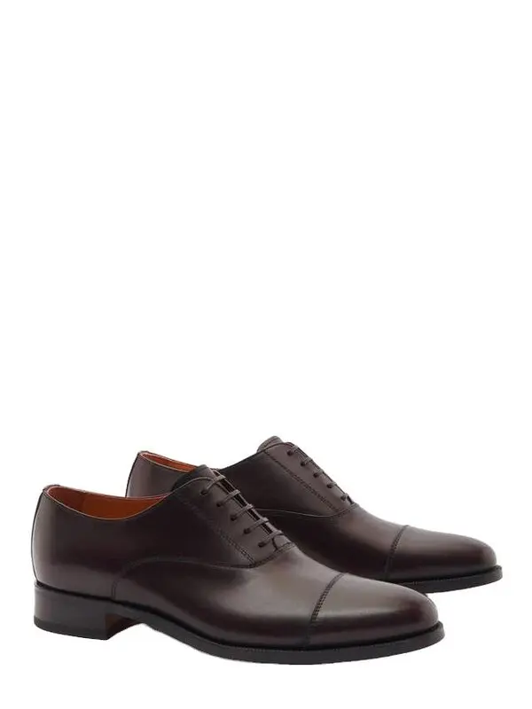 SCAROSSO Giove Oxfords - Dark Brown Calf