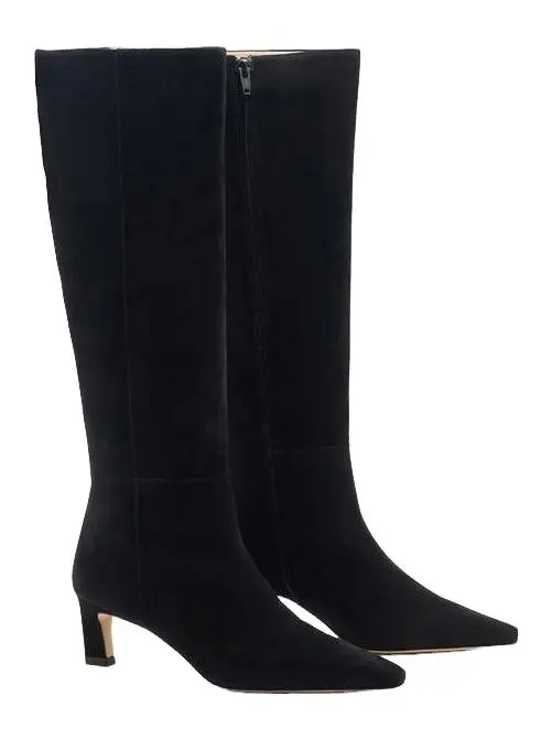 SCAROSSO Kira Knee-high Boots - Black - Suede