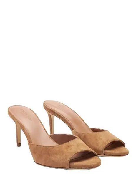 SCAROSSO Lohan Mules - Tan - Suede