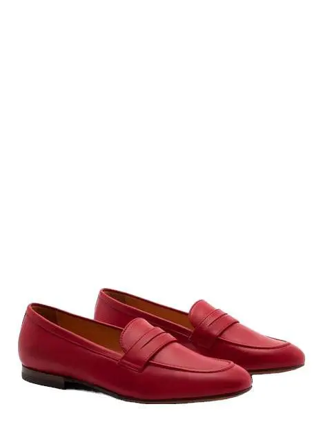 SCAROSSO Valeria Loafers - Red - Calf