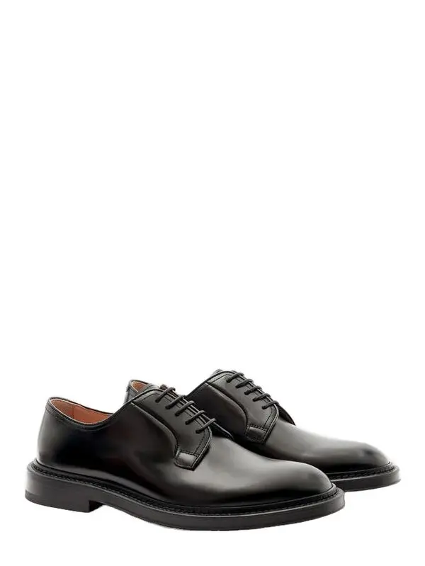 SCAROSSO Harry Derby Shoes - Black - Calf