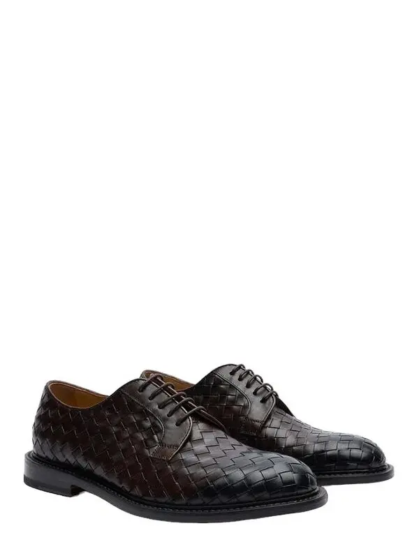 SCAROSSO Harry Derby Shoes - Brown - Calf
