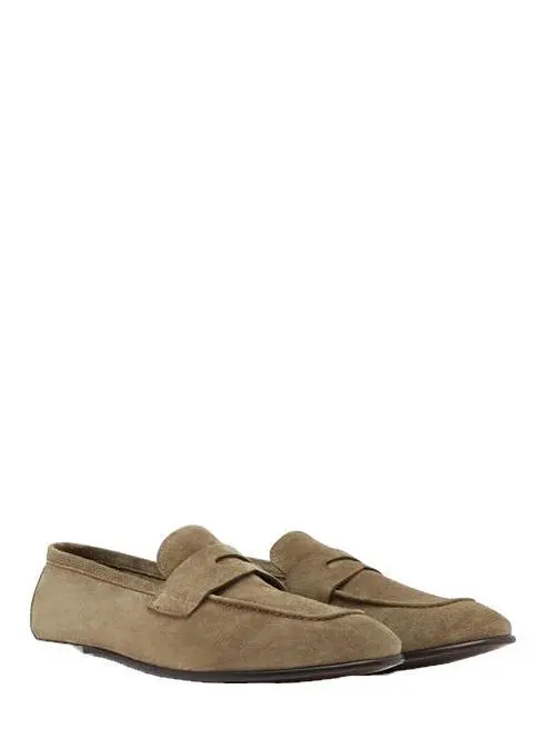 SCAROSSO Gregory Loafers - Taupe - Suede