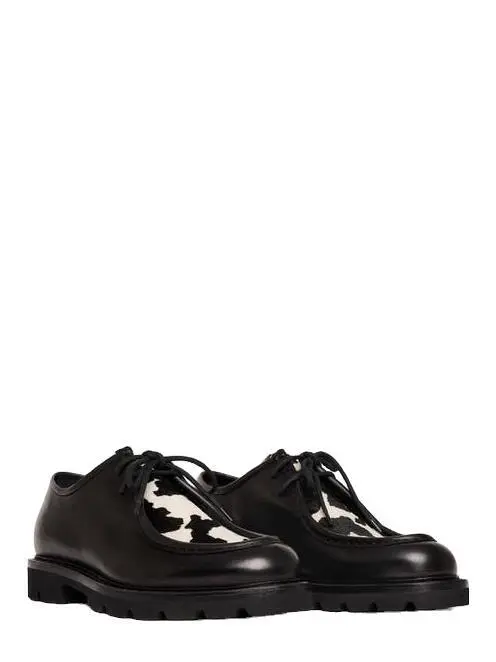 SCAROSSO Damiano Derby Shoes - Black- Calf