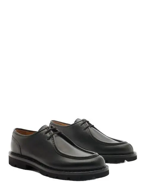 SCAROSSO Damiano Derby Shoes - Black- Calf