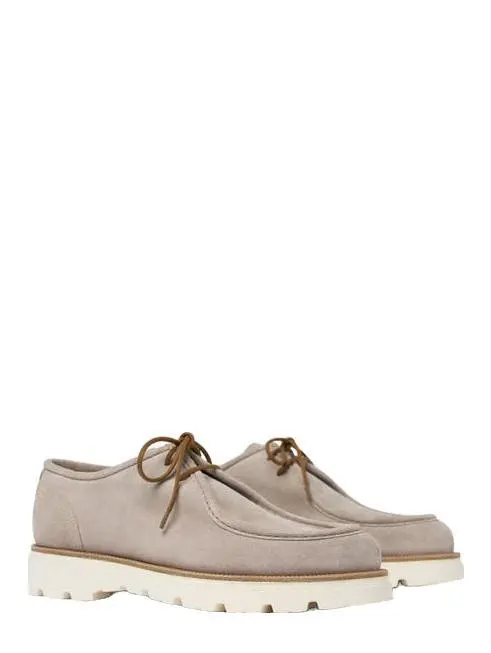 SCAROSSO Damiano Derby Shoes - Light Sand - Suede