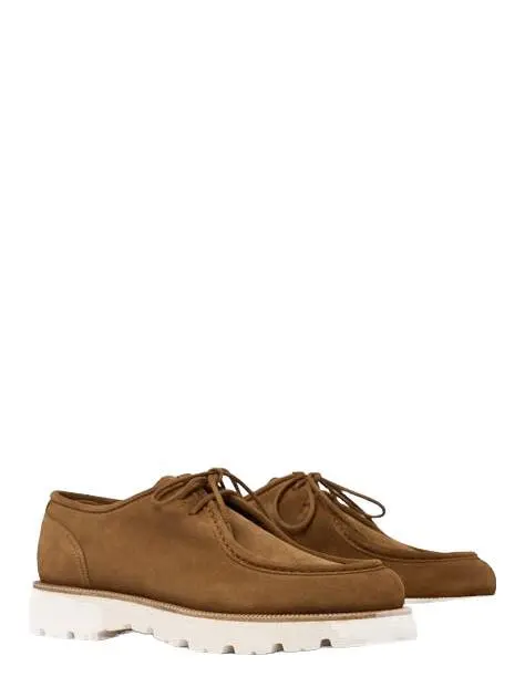 SCAROSSO Damiano Derby Shoes - Tobacco - Suede