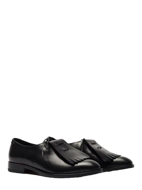 SCAROSSO Ester Monk Strap Shoes - Black - Calf