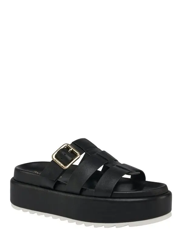 J/SLIDES NYC Sloane Platform Sandals - Black
