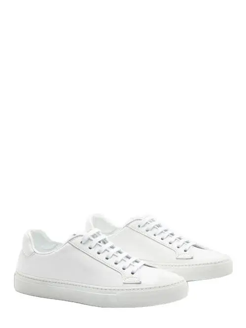 SCAROSSO Cecilia Leather Sneakers - White - Calf