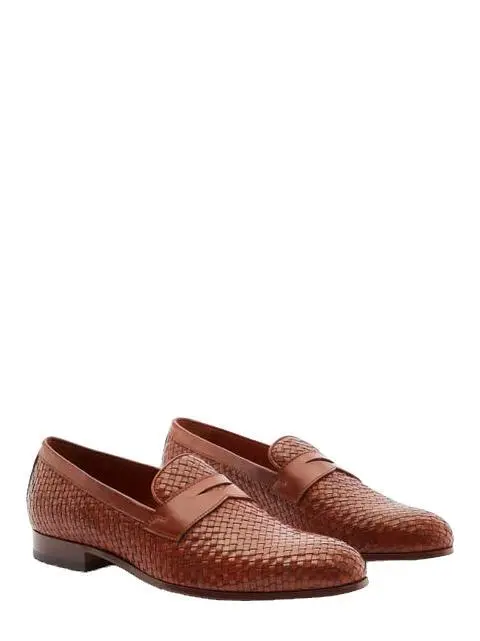 SCAROSSO Andrea Penny Loafers - Cognac - Calf